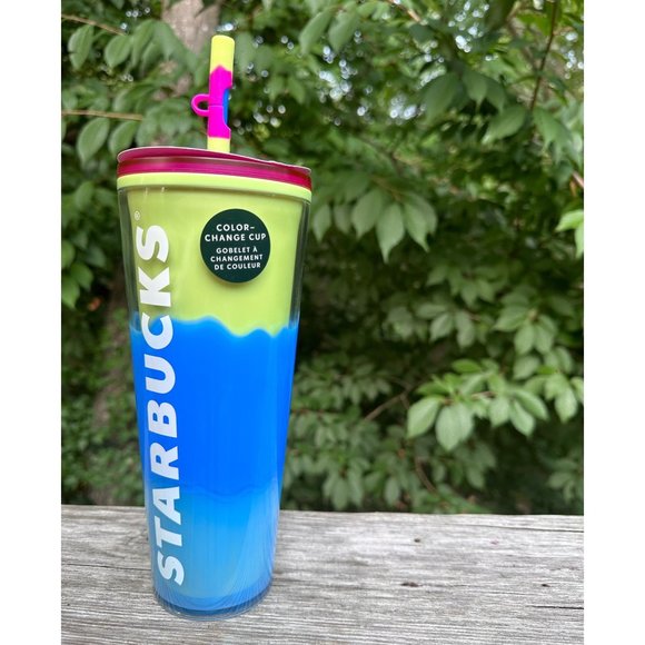Starbucks | Dining | Starbucks Colorchanging Blue Wave Straw Topper ...